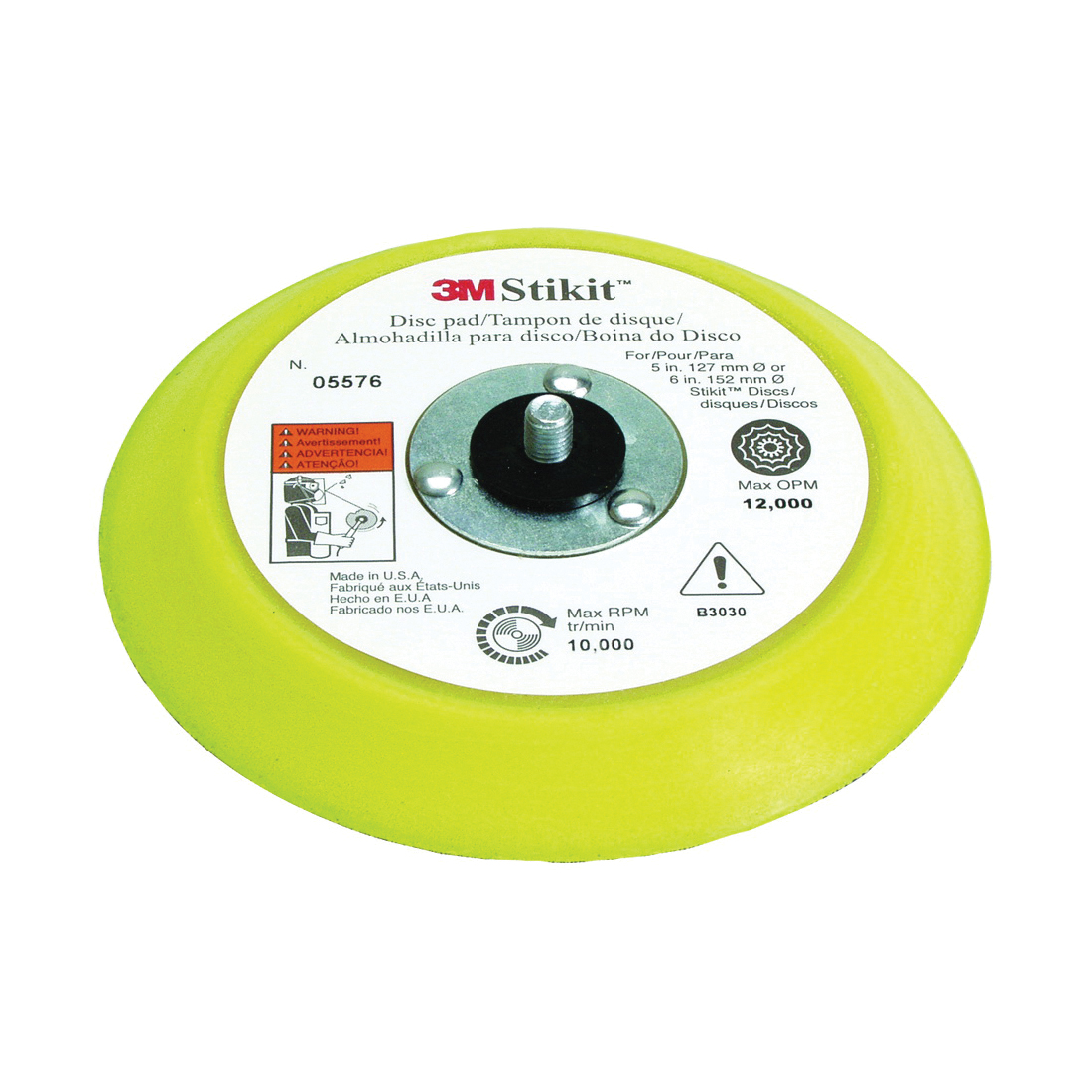 Hookit™ 051144-05576 Medium Density Carbide Burr, 6 in Dia Pad | Source ...