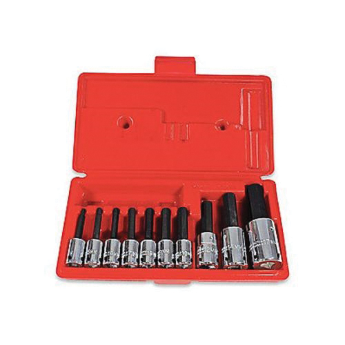 Proto® J4900MA-TT Socket Bit Set, 4 to 17 mm Hex, 3/8, 1/2 in Drive, 10 ...